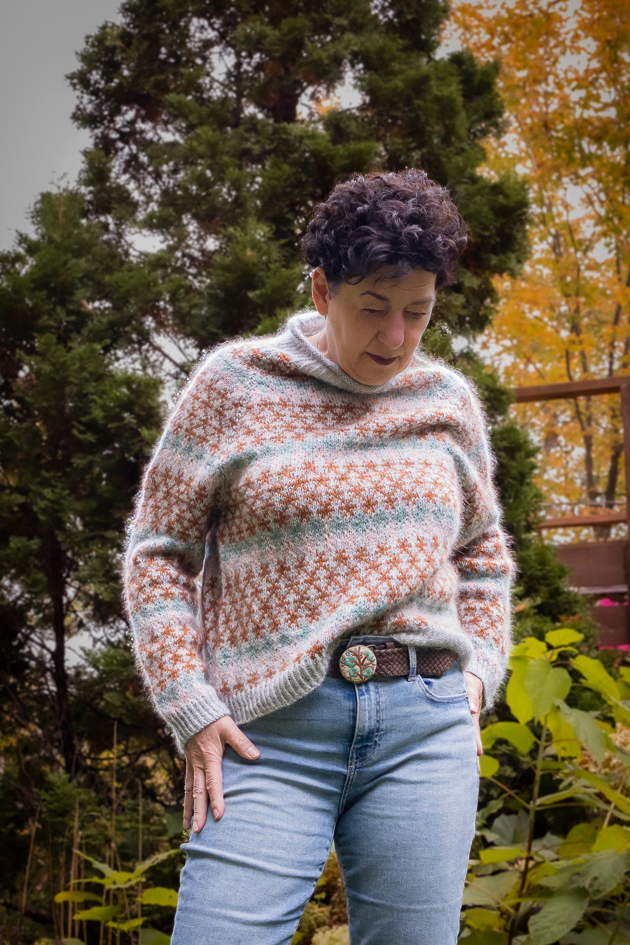 Kit de tricot- Coloured Crosses Senior par Anne Ventzel – Pure Laine